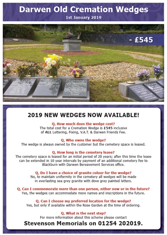 Have you seen our Memorial Garden recently. – Friends of Darwen Cemetery