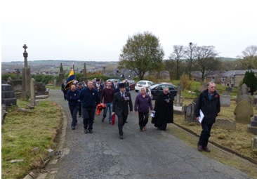 Centenary of Darwen Cemeteries first WW1 burial. Private Richard Aspden ...